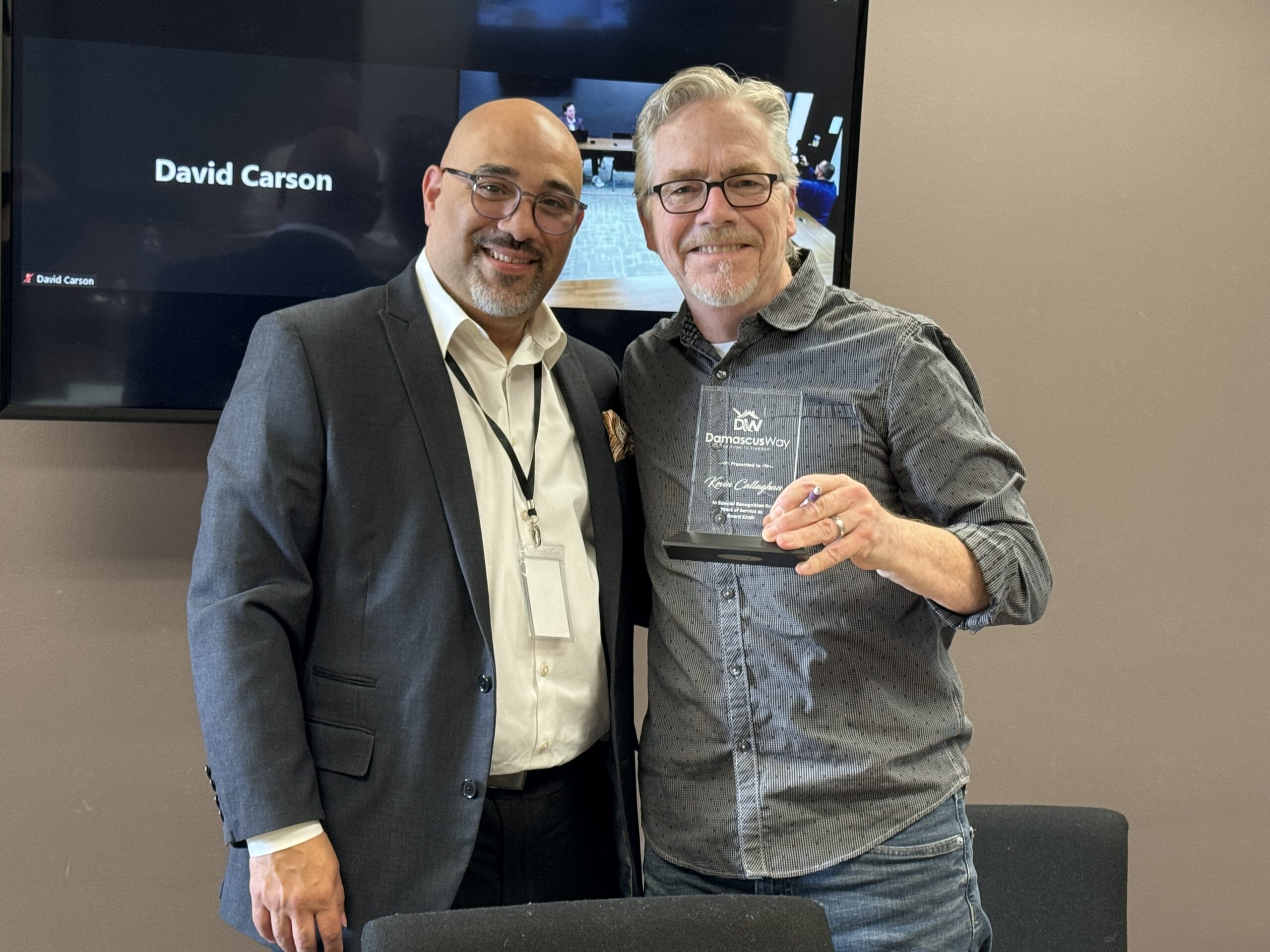 Acknowledging Two-Time Board Chair & Former Damascus Way Program ...